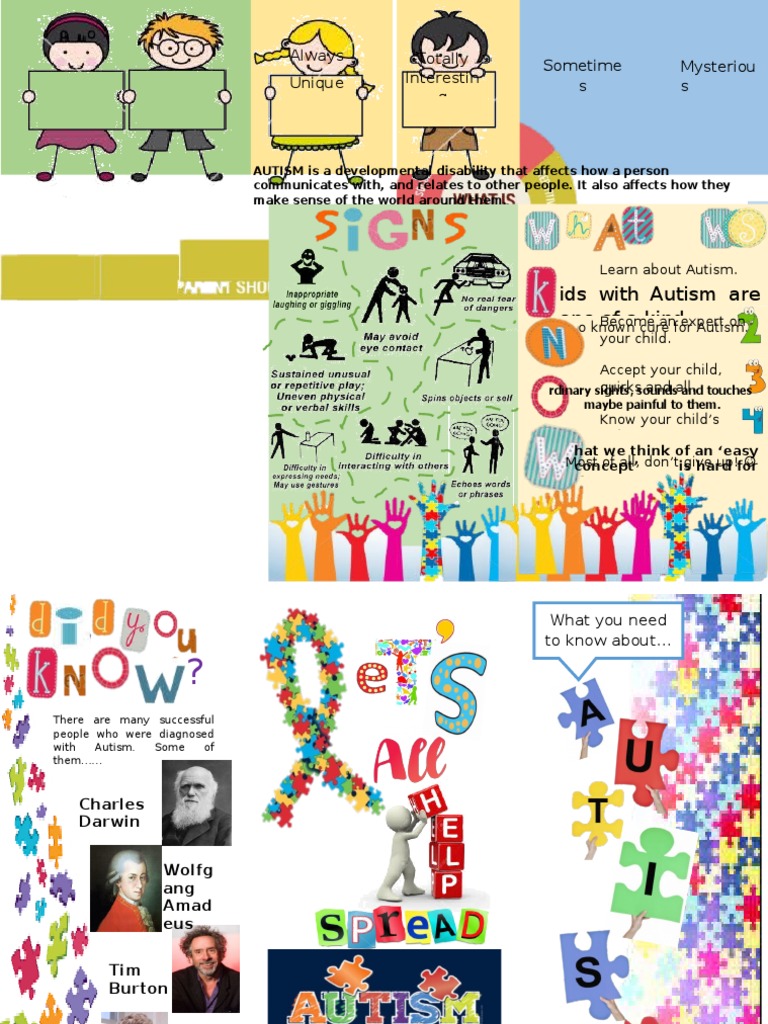 AUTISM Brochure | PDF | Disorders Of Psychological Development | Mental ...