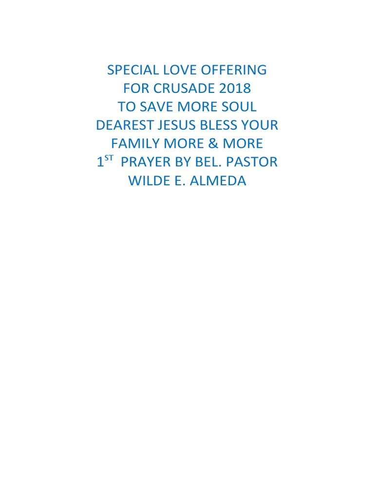 Special Love Offering | PDF