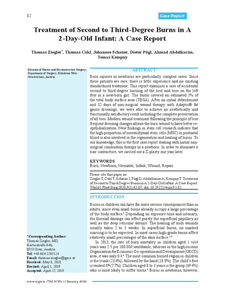 Treatment of Second To Third-Degree Burns in A PDF | PDF | Wound ...