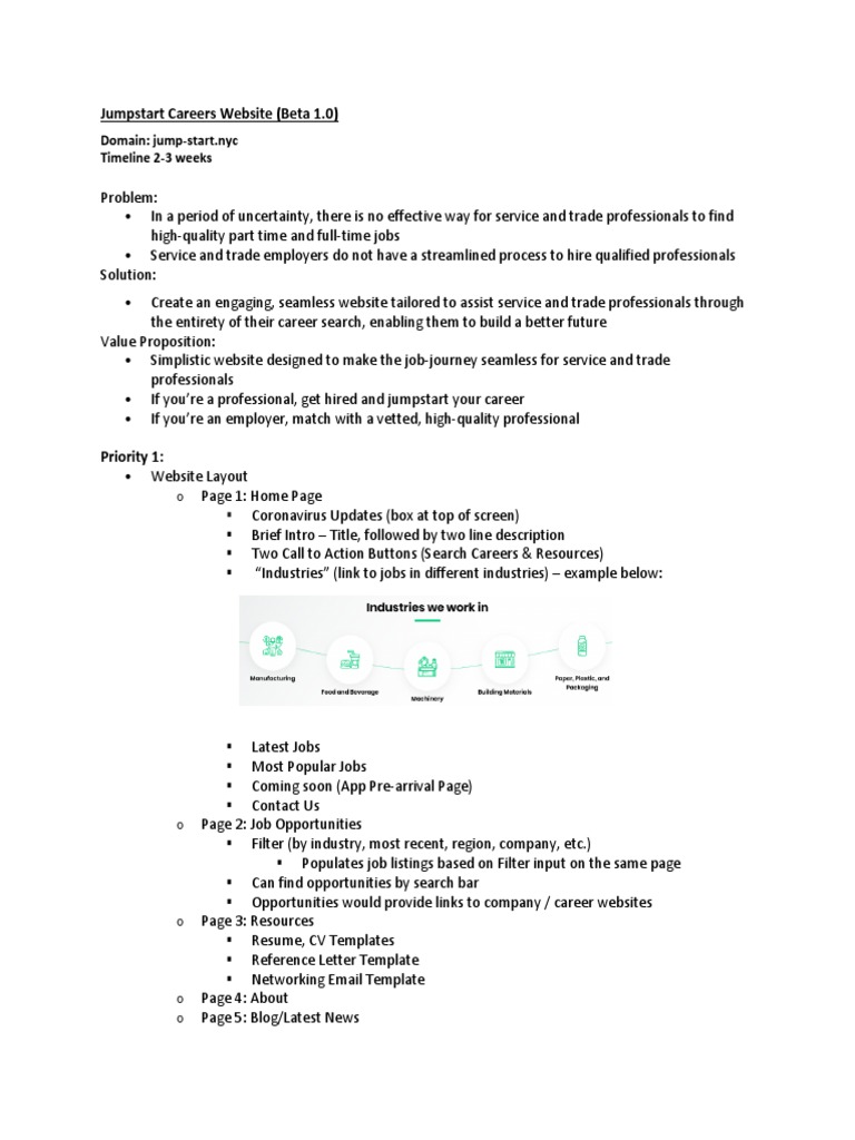 2020 04 12 Jumpstart Website Design v1 PDF | PDF | Résumé | Websites