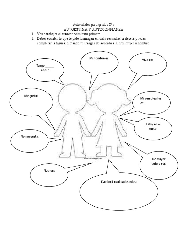 Actividades para desarrollar la autoestima y la confianza en sí mismo a ...