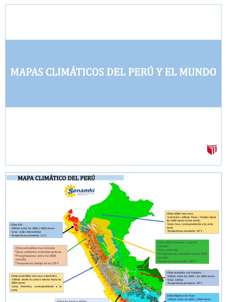 Mapa Climatico Peru y El Mundo | PDF | Clima | Andes