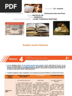 Actividad Integradora 1. Analizar Textos Literarios | PDF | Autor | Poesía