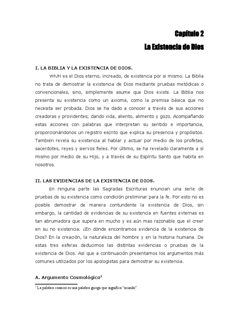 La Existencia de Dios | PDF | Existencia de dios | Existencia
