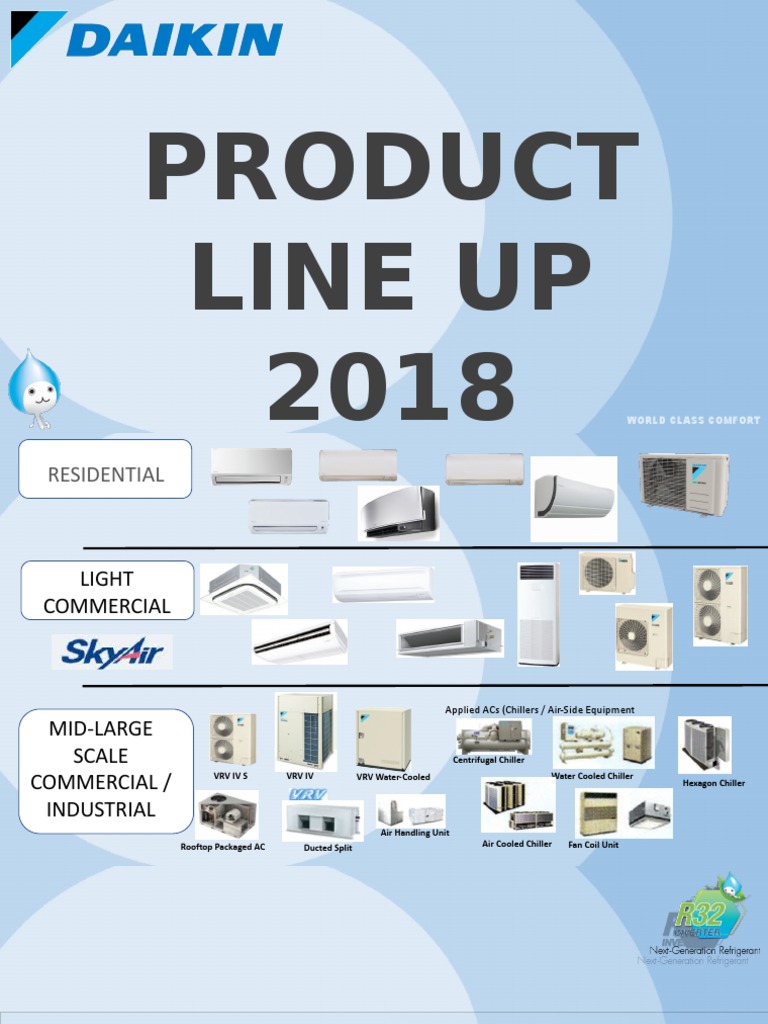 Product Line Up 2018: World Class Comfort | PDF | Duct (Flow) | Ceiling