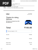 Uber Bill | PDF | Invoice | Payments