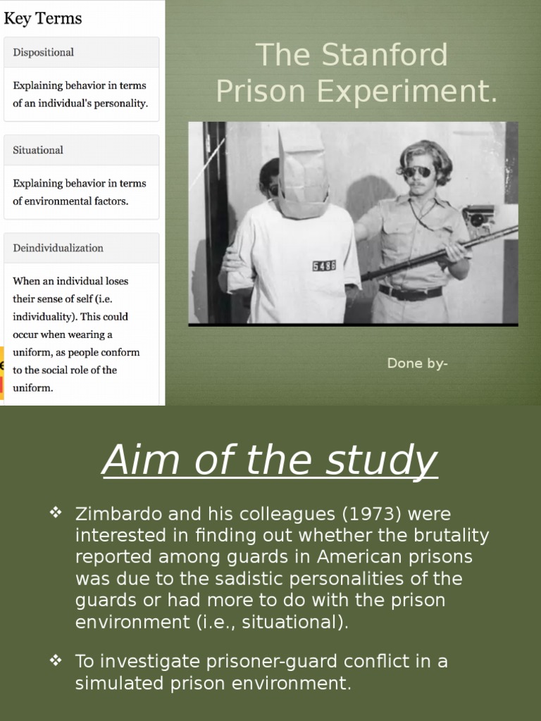 Stanford Prison Experiment - PowerPoint | PDF | Behavioural Sciences ...