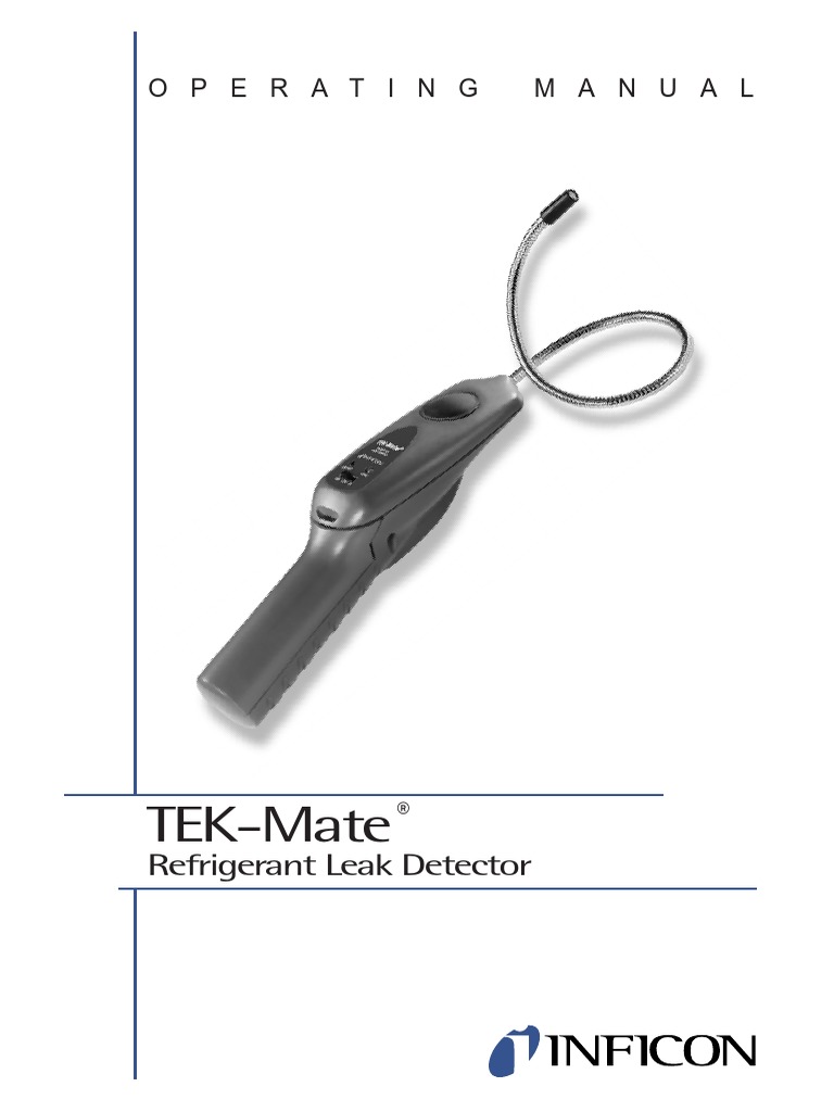 TEK-Mate: Operating Manual | PDF | Leak | Safety