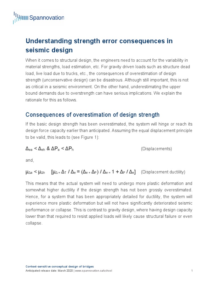 Seismic Design Strength in Bridges | PDF | Plasticity (Physics ...