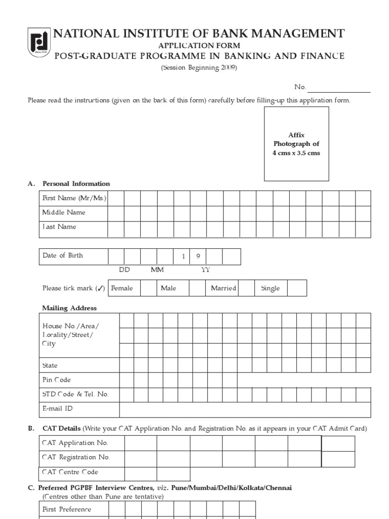 Application Form 4 NIBM | PDF | Academic Degree | Postgraduate Education