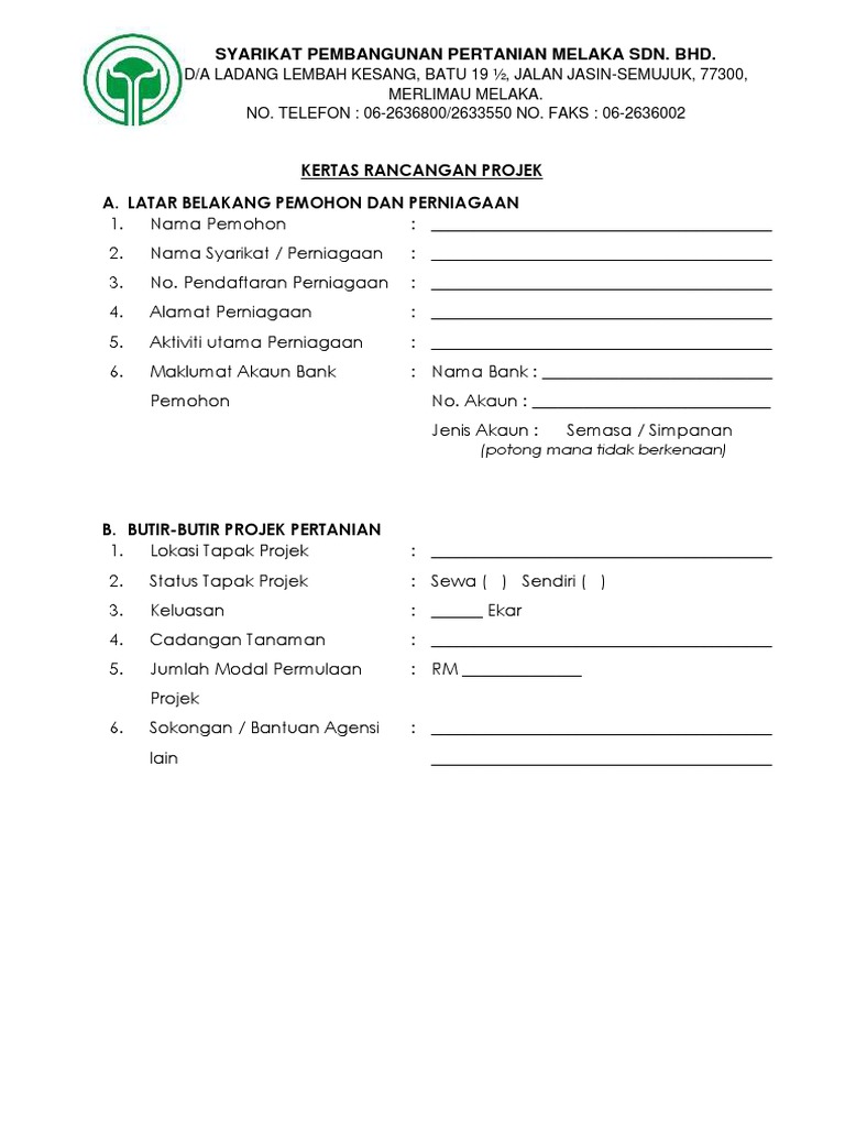 Kertas Rancangan Projek | PDF