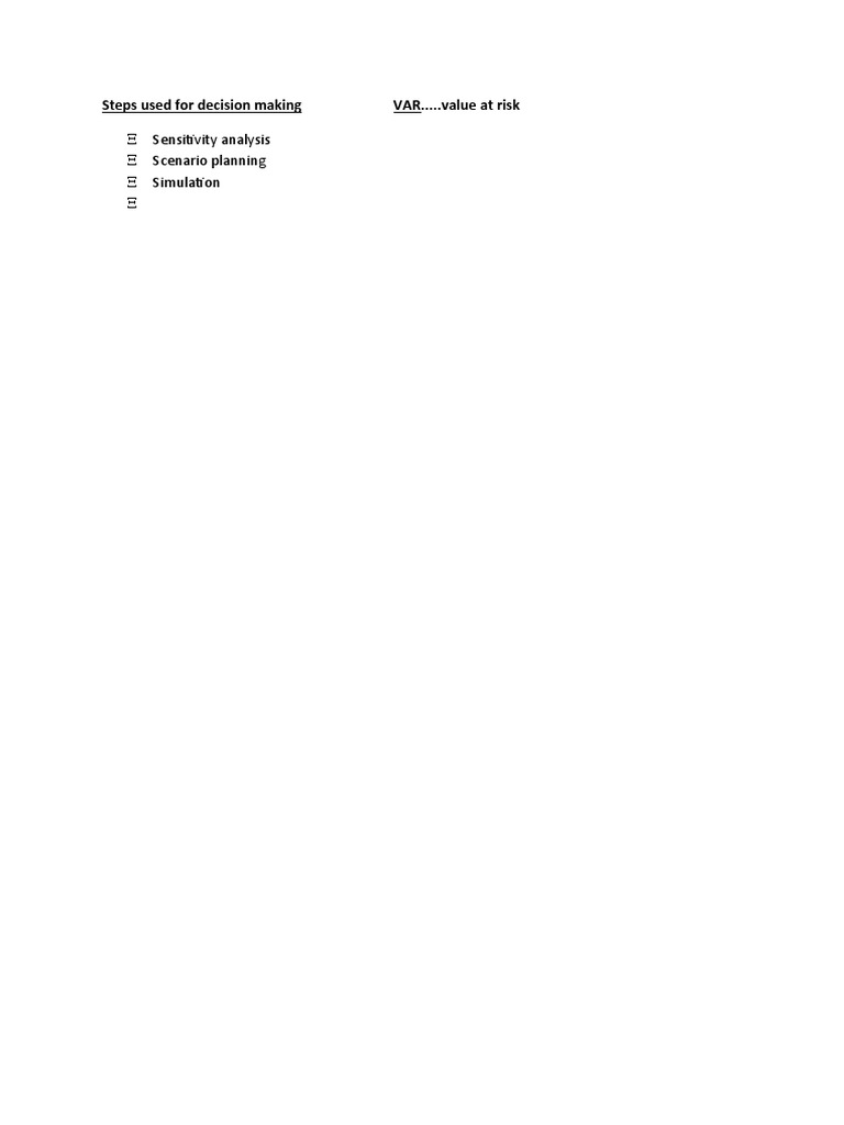 Steps Used For Decision Making VAR | PDF | Computers