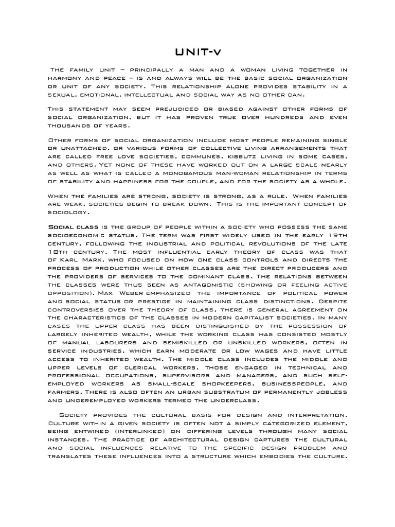 The Family Unit: An Analysis of the Stability and Importance of ...