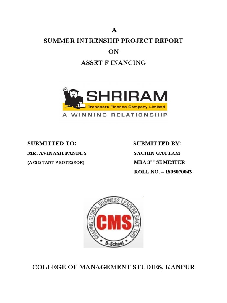 Final Internship Report On ASSET FINAnING 2 by Sachin Gautam | PDF ...