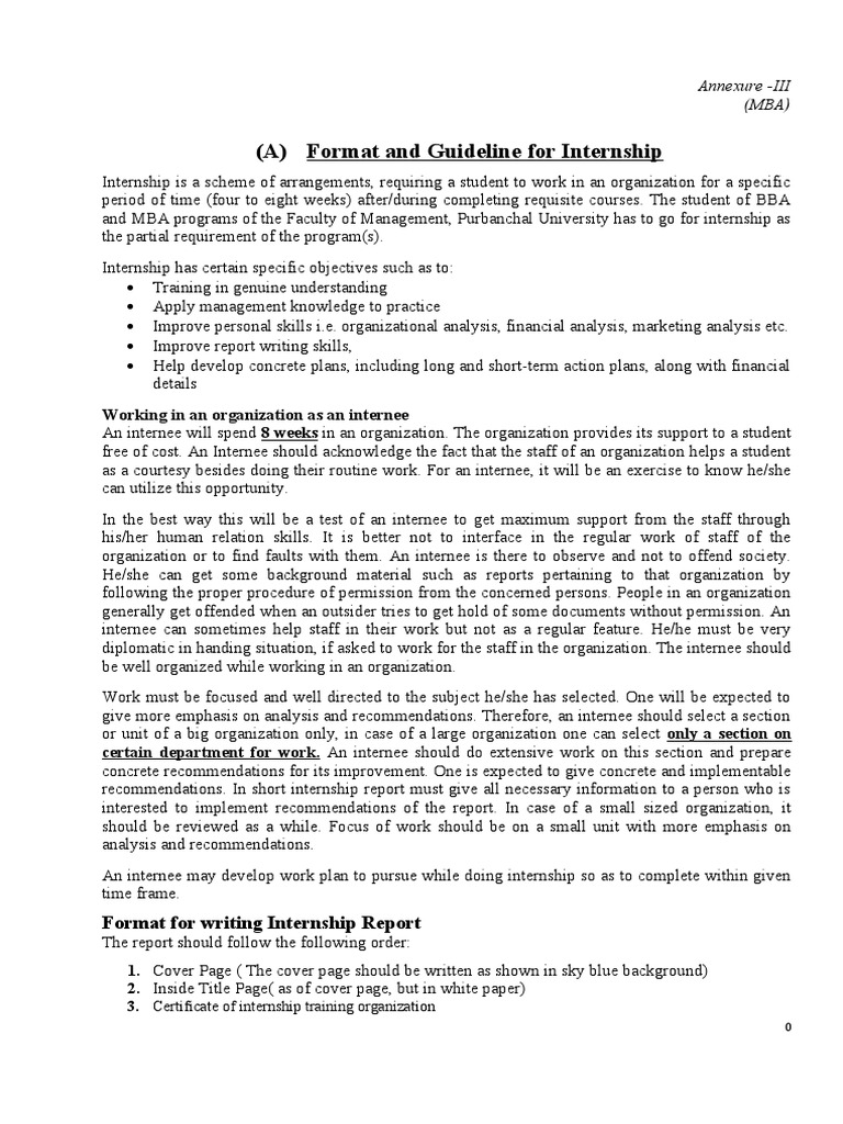 (A) Format and Guideline For Internship | PDF | Thesis | Qualitative ...