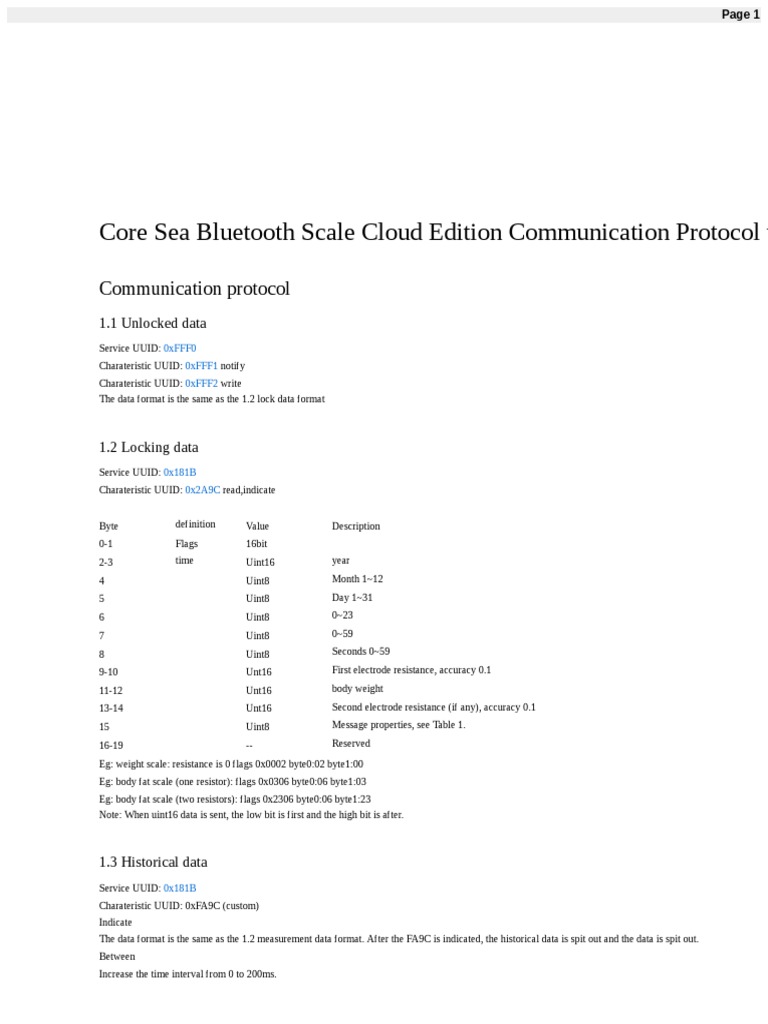 Munication Protocol v0 3 | PDF | Bluetooth | Byte