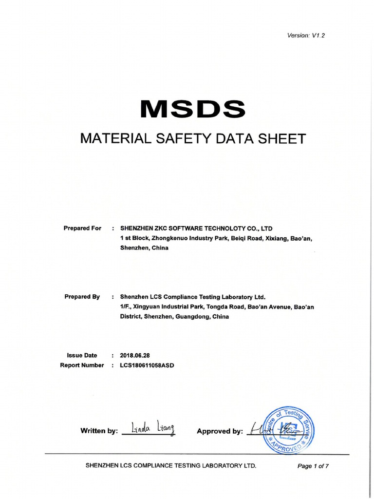 MSDS | PDF | Dangerous Goods | Firefighting