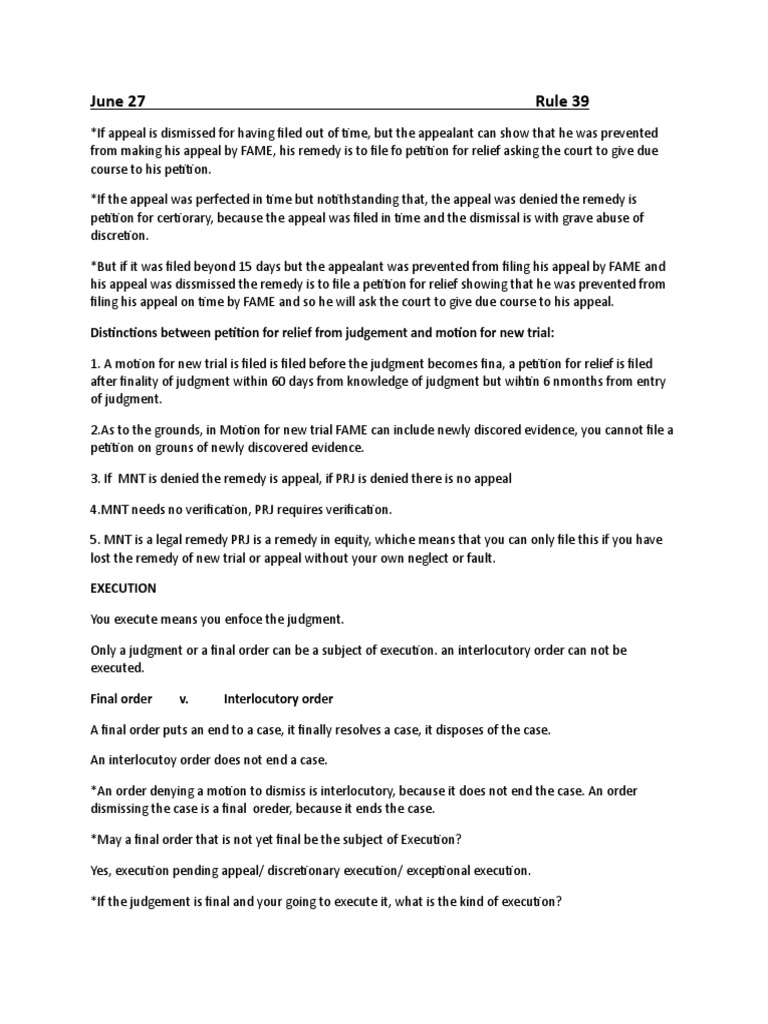 Rule 29 Remedial Law | PDF | Mandamus | Judgment (Law)