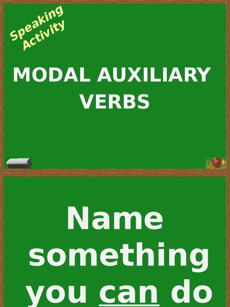 Speaking Activity - Modal Auxiliary Verbs | PDF | Wellness