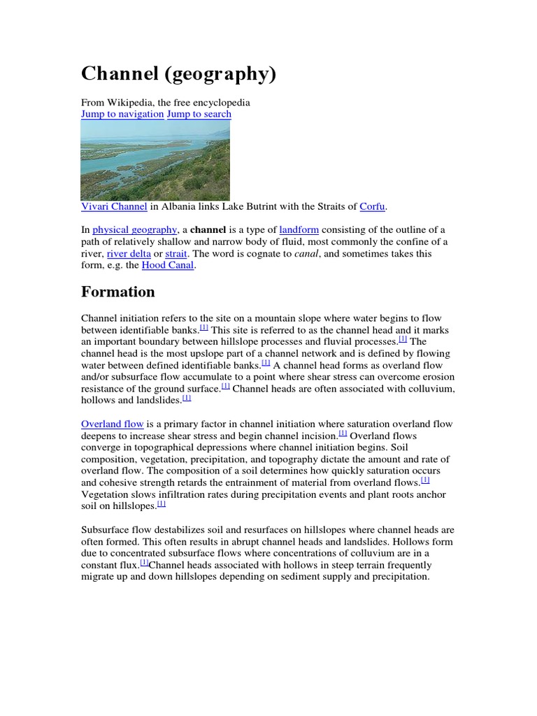 Channel (Geography) : Formation | PDF