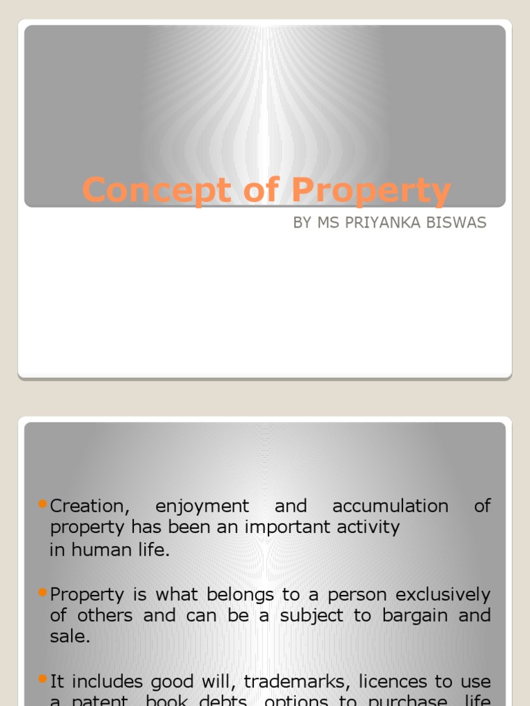 Understanding Property Concepts | PDF | Intellectual Property | Property