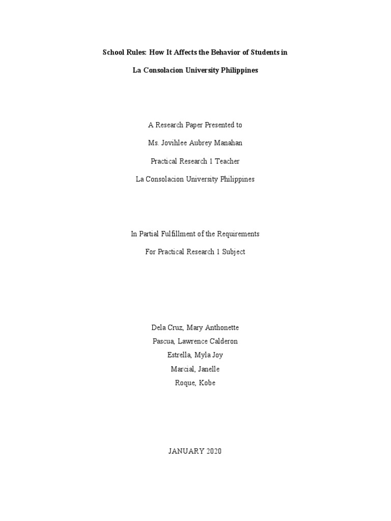 Impact of School Rules on Student Behavior | PDF | Reinforcement ...