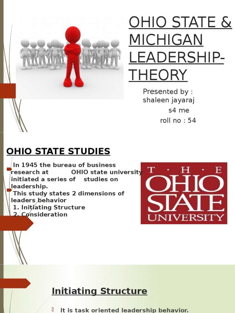 Ohio State & Michigan Leadership-Theory: Prese | PDF