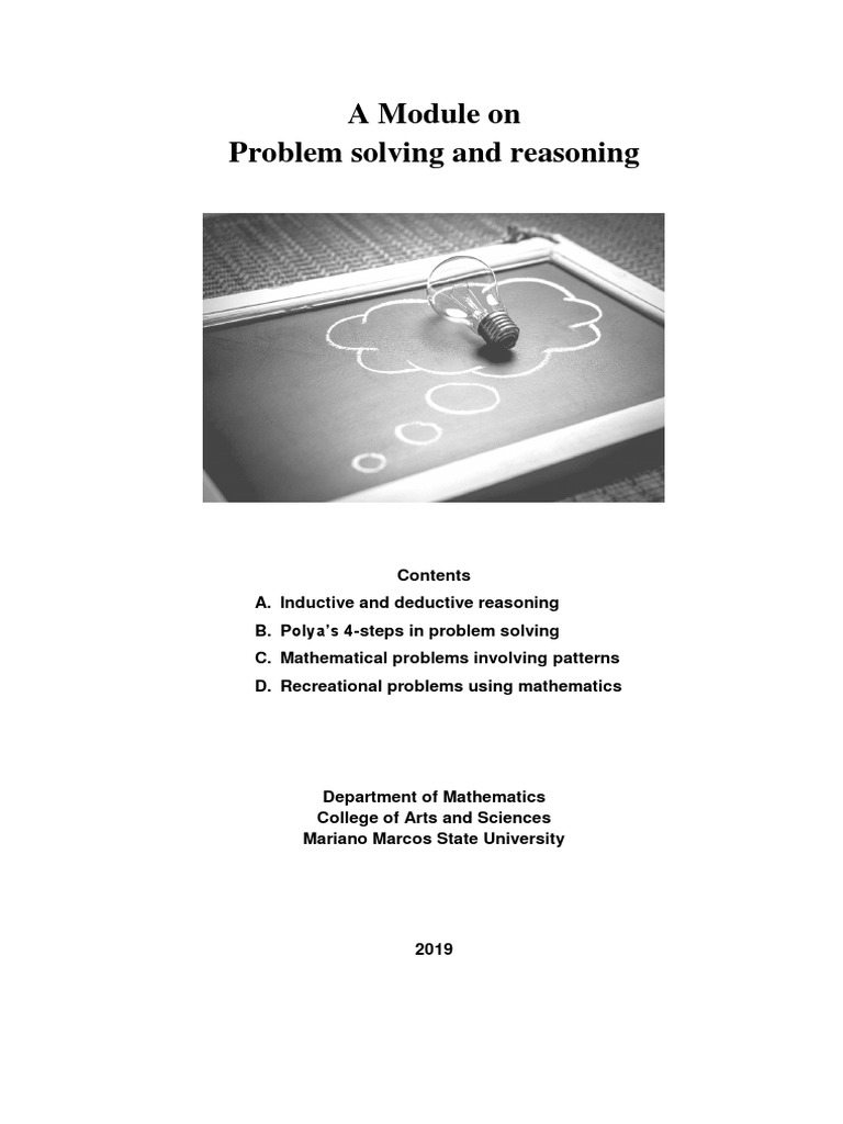 Chapter 3. Problem Solving and Reasoning PDF | PDF | Inductive Reasoning | Deductive Reasoning