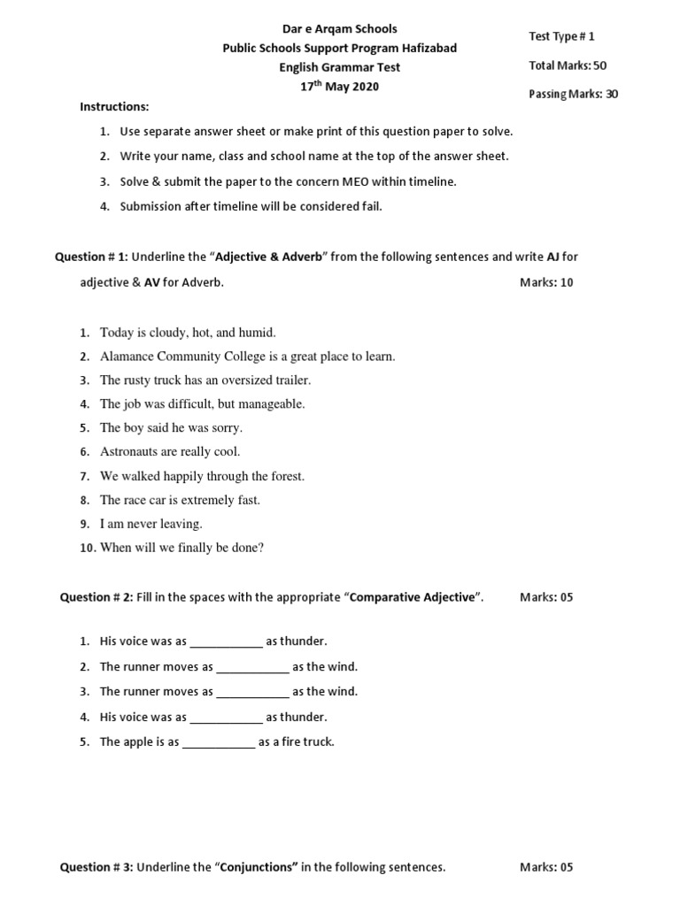 English Test Type 1 | PDF | Semiotics | Grammar