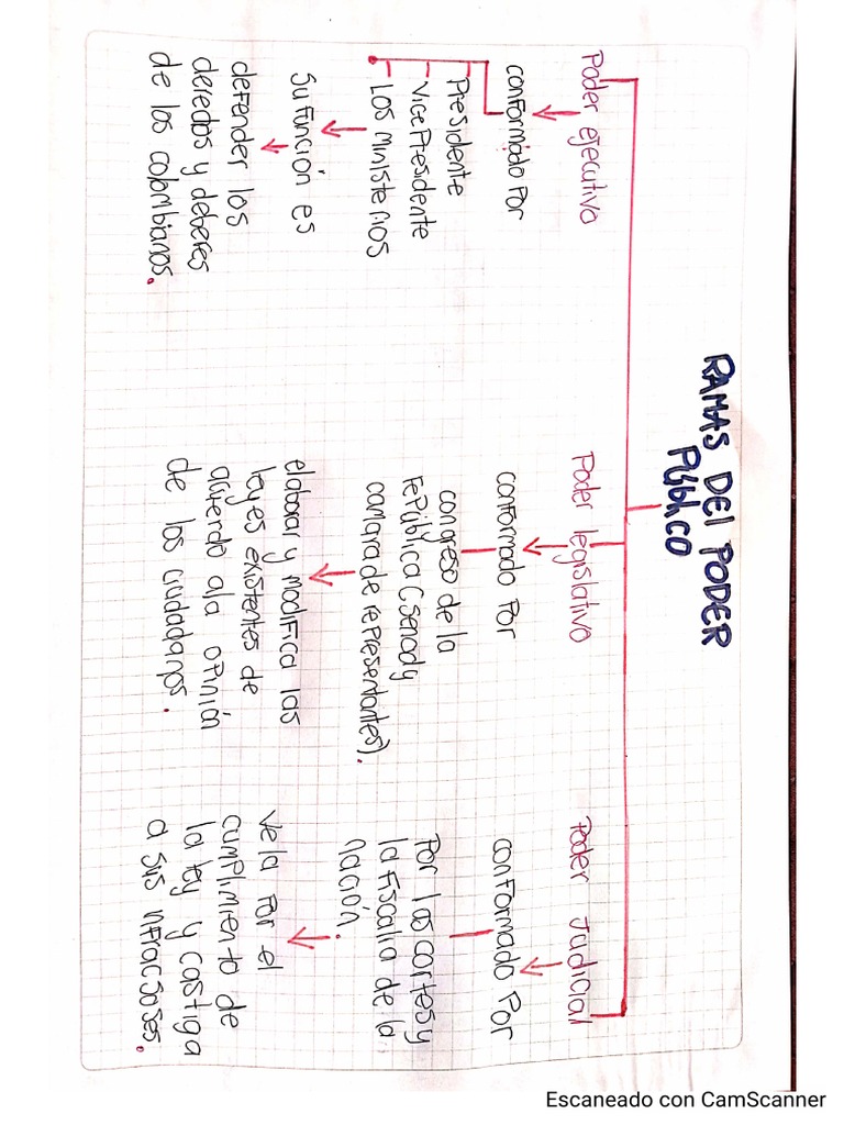 Mapa Conceptual Las Ramas Del Poder Publico | PDF