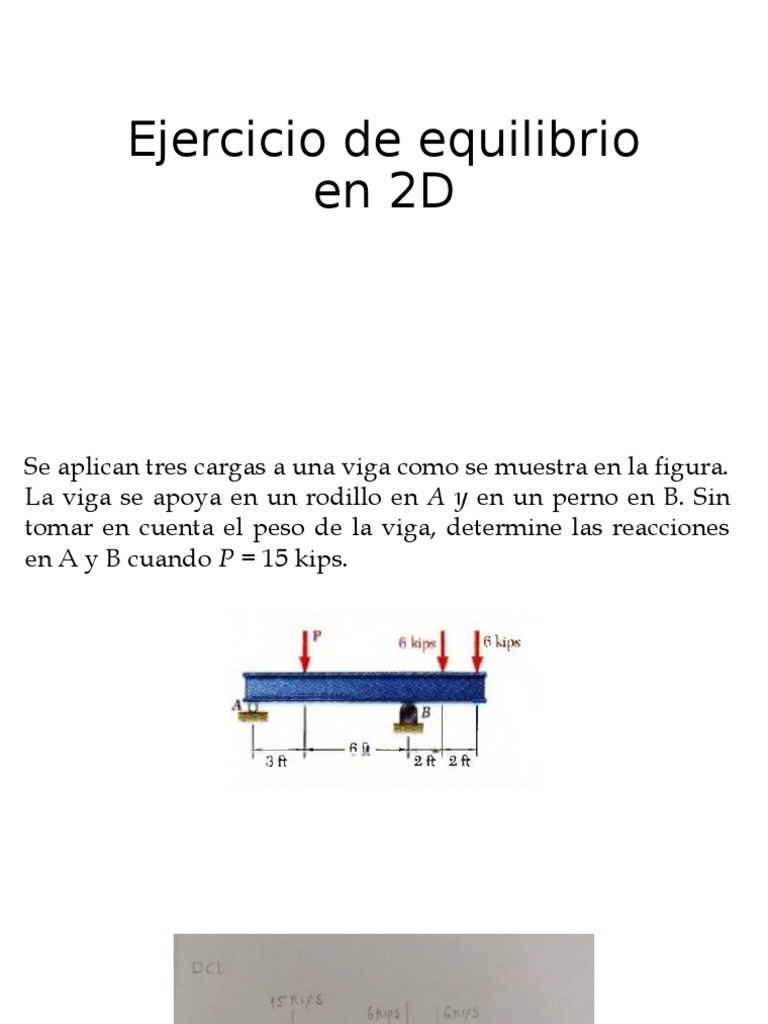 Ejercicio de Equilibrio en 2D | PDF