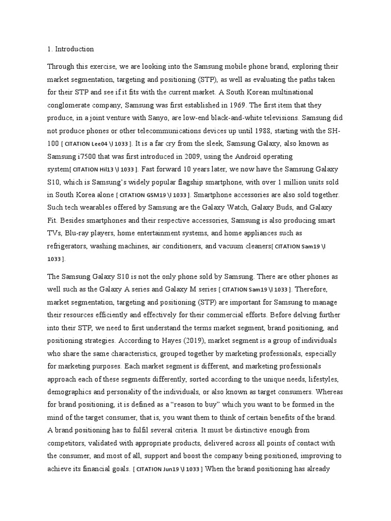 Samsung STP Assignment 1 | PDF | Samsung Electronics | Smartphone