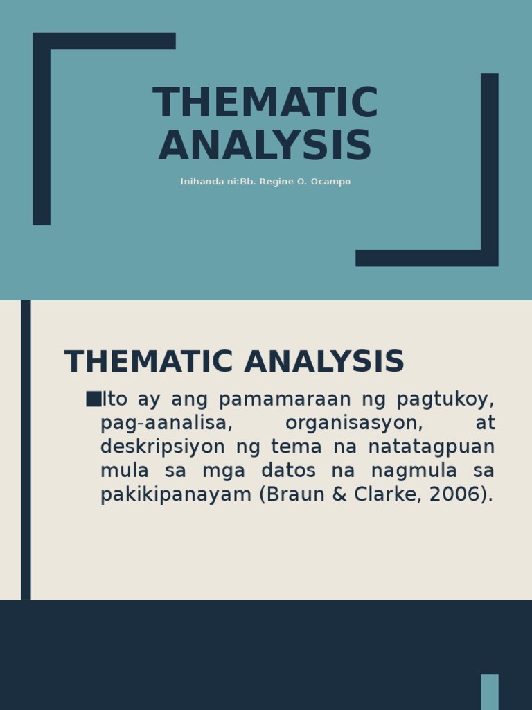 Thematic Analysis | PDF