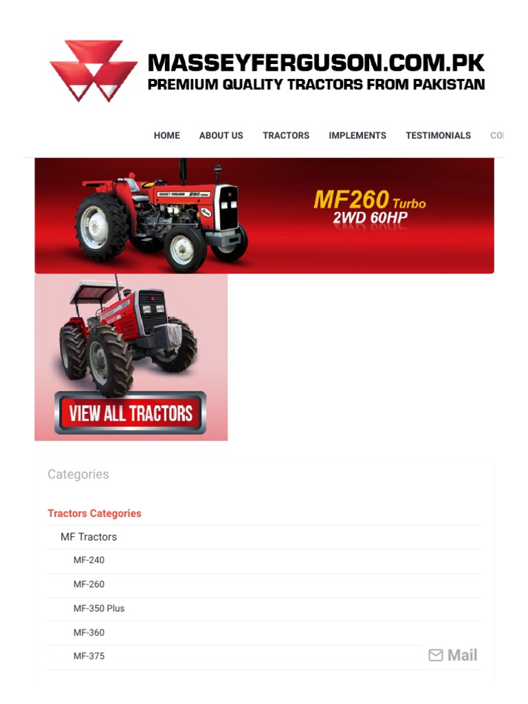 Massey Ferguson - MF 260 Turbo 60HP - Xtra Series and Premium Quality ...