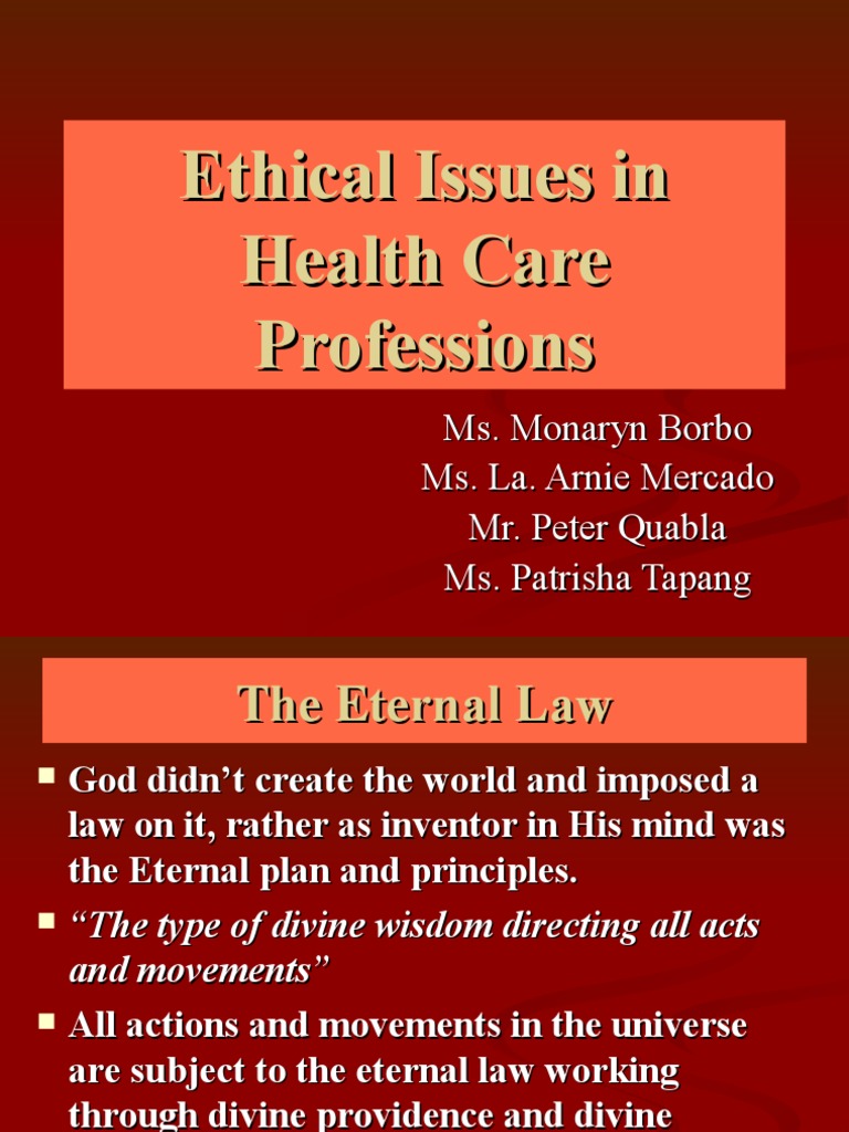 Ethical Issues in Medical Profession | PDF | Natural Law | Stereotypes