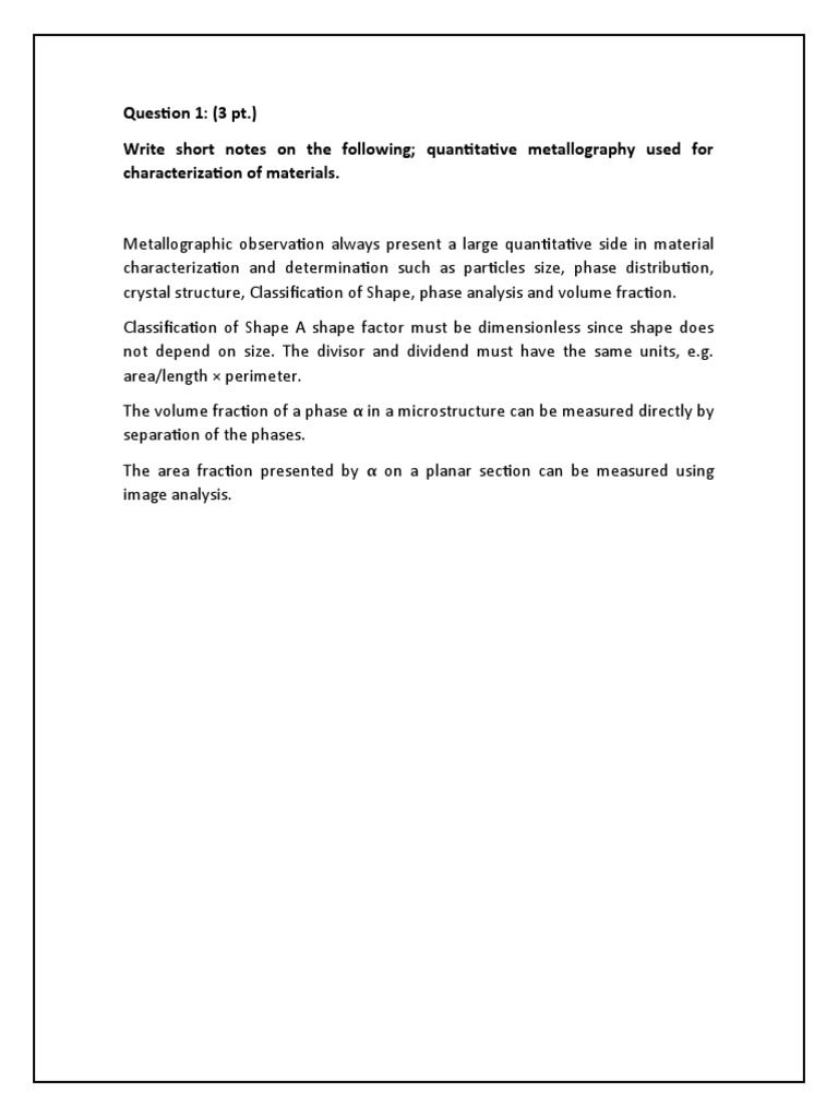 Question 1: (3 PT.) Write Short Notes On The Following Quantitative ...