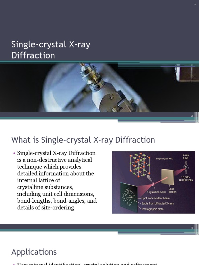 Single-Crystal X-Ray Diffraction | PDF
