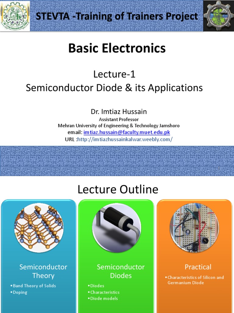 Basic Electronics: STEVTA - Training of Trainers Project | PDF ...