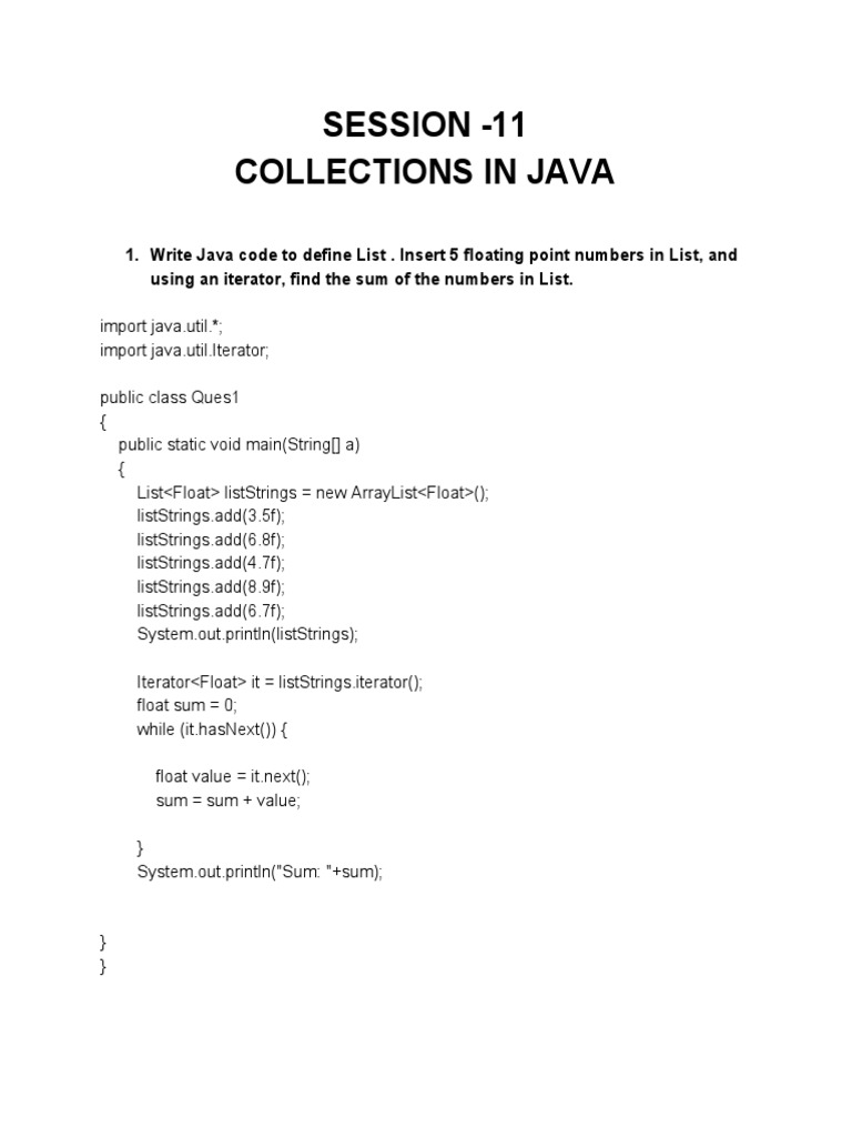 Collections Assignment Pdf String Computer Science Discrete Mathematics