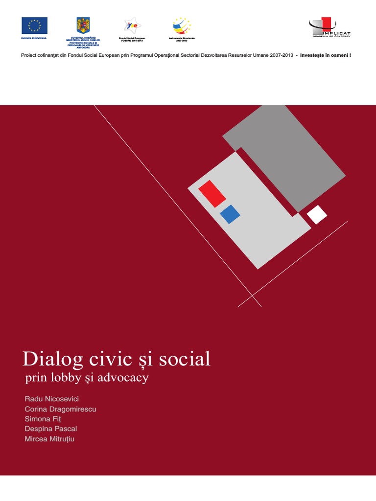 Dialog Social Si Advocacy Posdru Electronic PDF | PDF