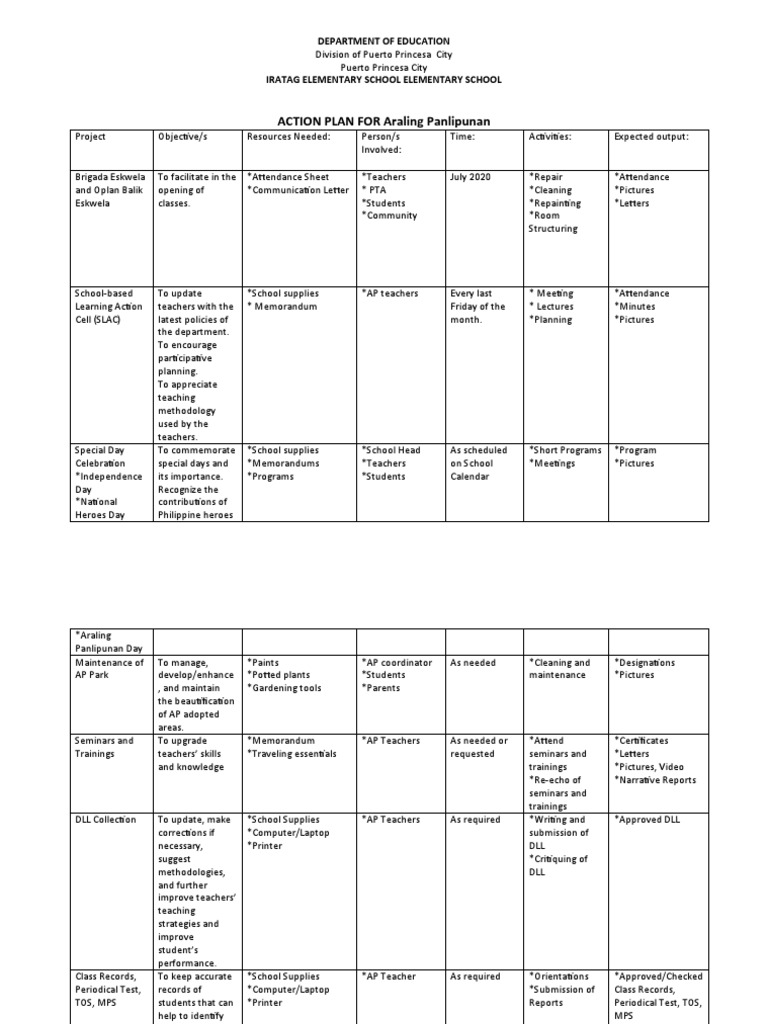AP Action Plan | PDF | Teachers | Cognition