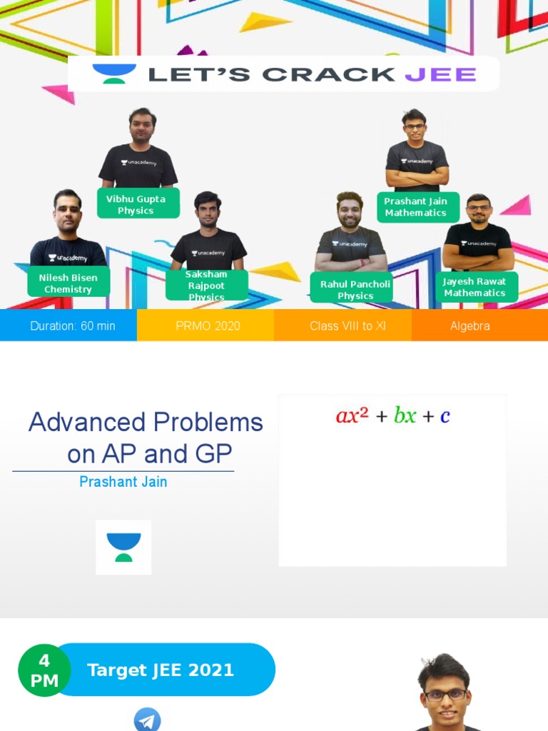 Advanced Problems On AP & GP | PDF