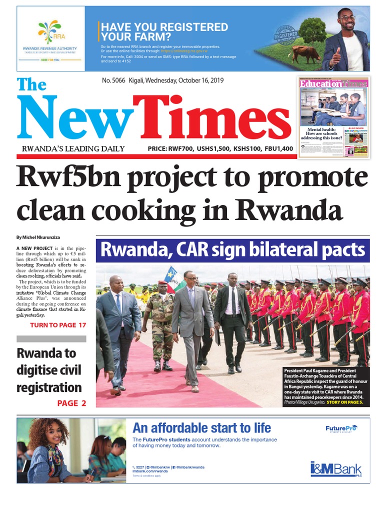 Times: Rwf5bn Project To Promote Clean Cooking in Rwanda | PDF ...