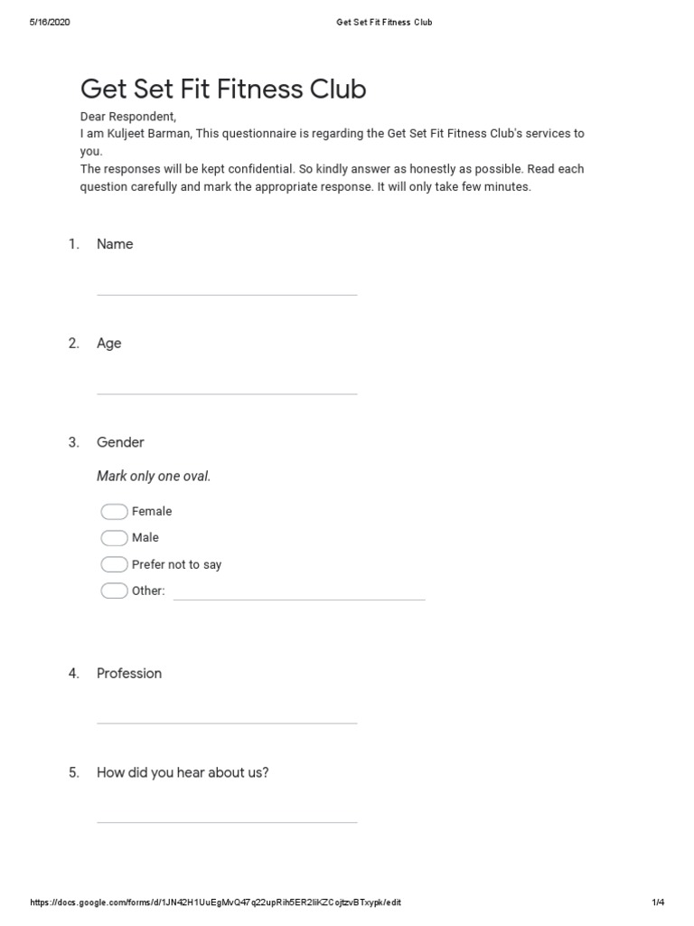 Questionnaire - Google Forms | PDF
