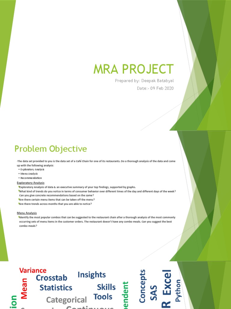 Mra Project: Prepared By: Deepak Batabyal Date:-09 Feb 2020 | PDF ...