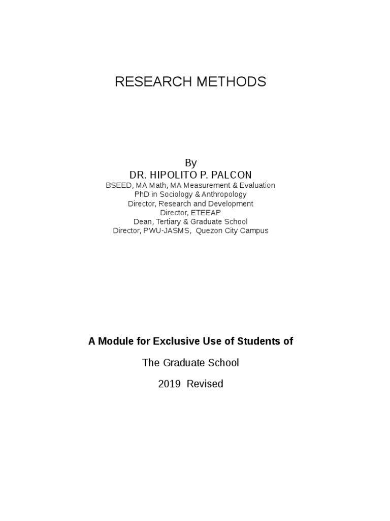 New Modules 1 4 Methods of Research New 2013 | Download Free PDF ...