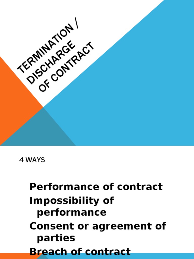 Termination of Contract | PDF | Doctrine | Civil Law (Legal System)
