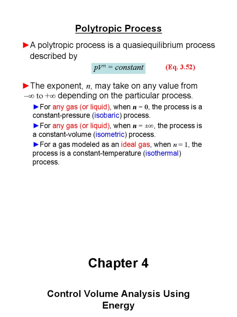 Analysis of Polytropic and Quasiequilibrium Processes Using the Control Volume Approach | PDF ...