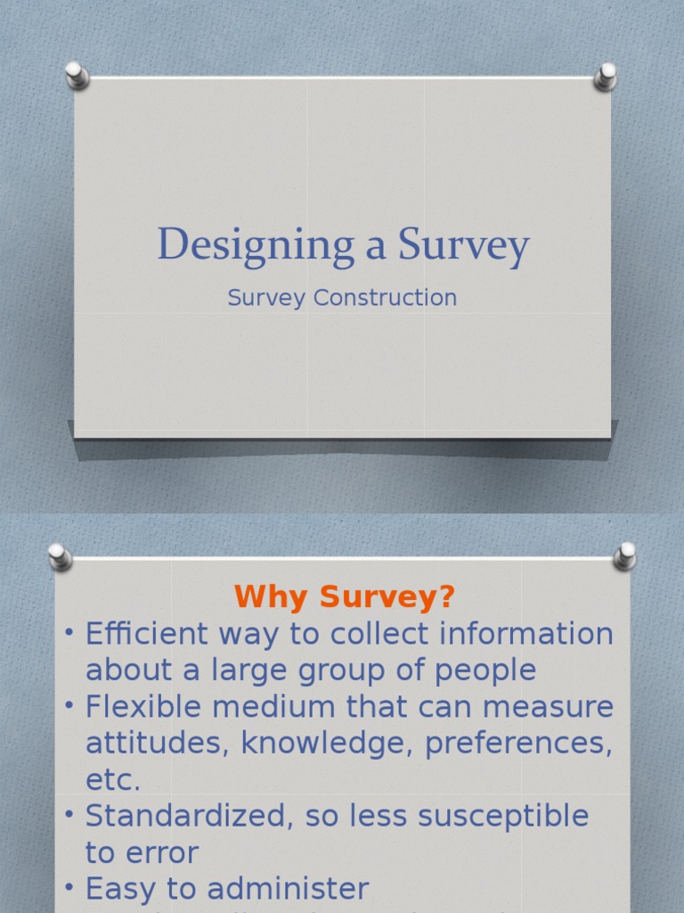 Designing A Survey | PDF | Survey Methodology | Question