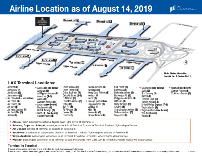 LAX Map | PDF | Airlines | Los Angeles International Airport